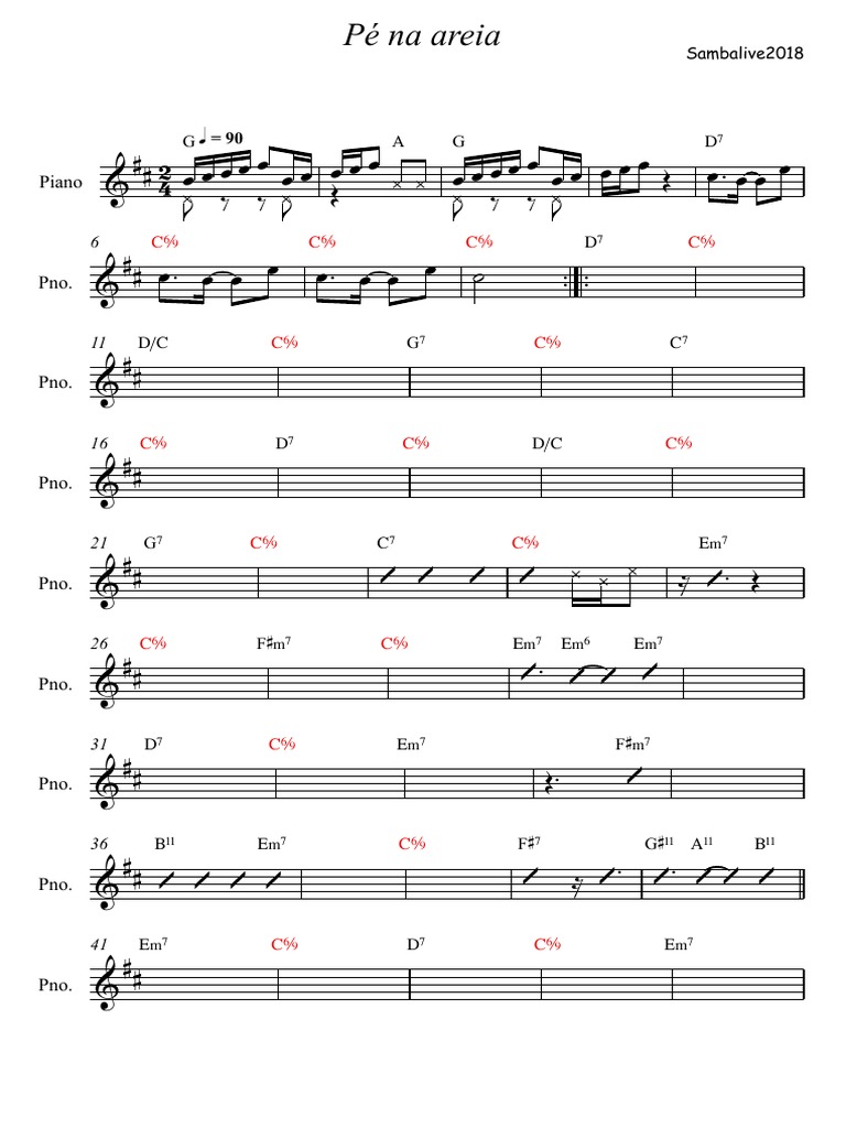 P - Na - Areia - MSCZ - Partitura Completa | PDF | Théorie (échecs ...