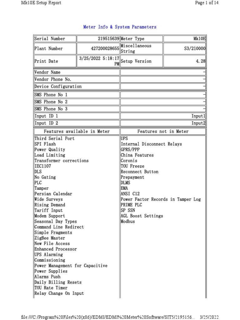 Mk10E Meter Setup Overview | PDF | Internet Protocols | Computer Network