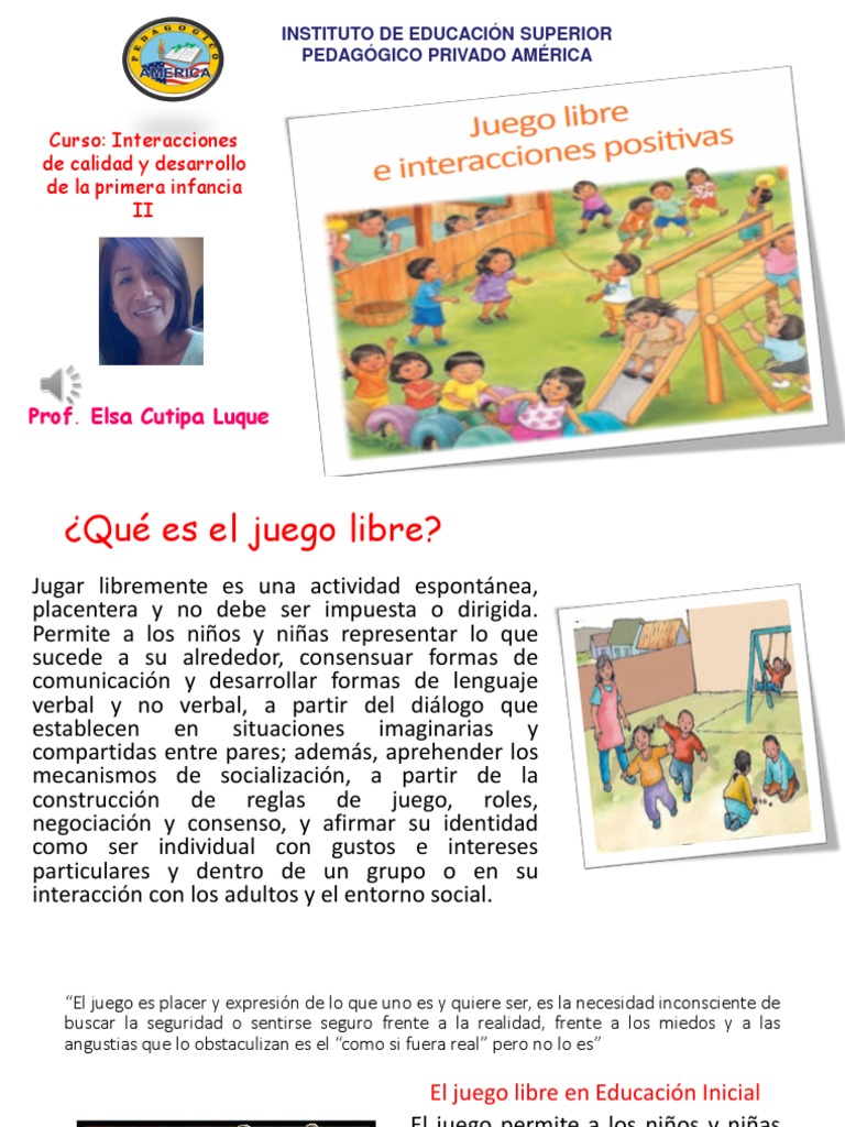 Juego libre y interacciones positivas en aula | PDF | Salón de clases ...