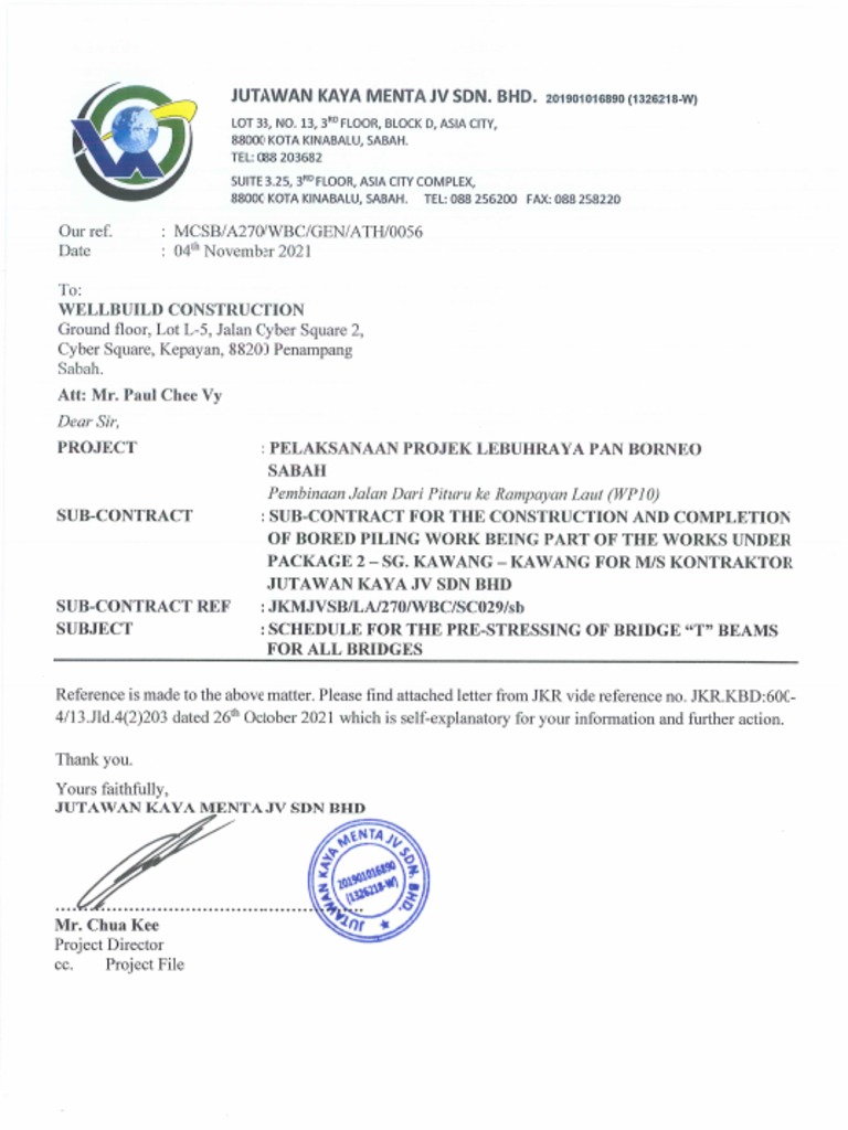 MCSB-A270-WBC-GEN-ATH-0056 Dated 04112021 | PDF