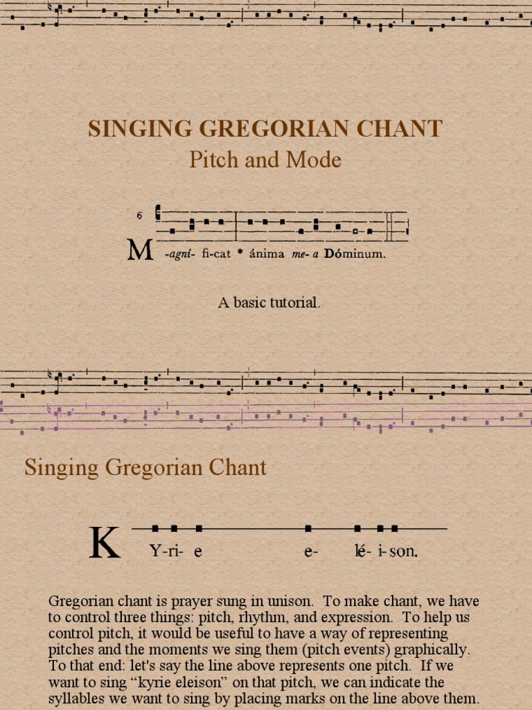 Singing Gregorian Chant: Pitch and Mode | PDF | Gregorian Chant | Mode ...