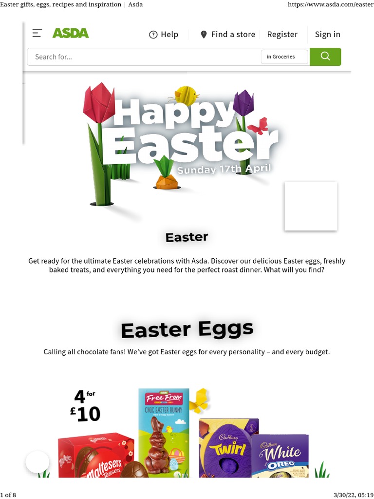 Easter Asda Shop | PDF | Chocolate | Grocery Store