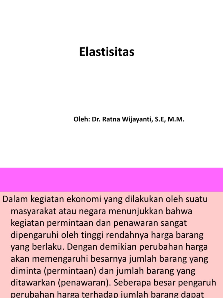 Elastisitas | PDF