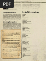 Call of Cthulhu Occupations Guide | PDF
