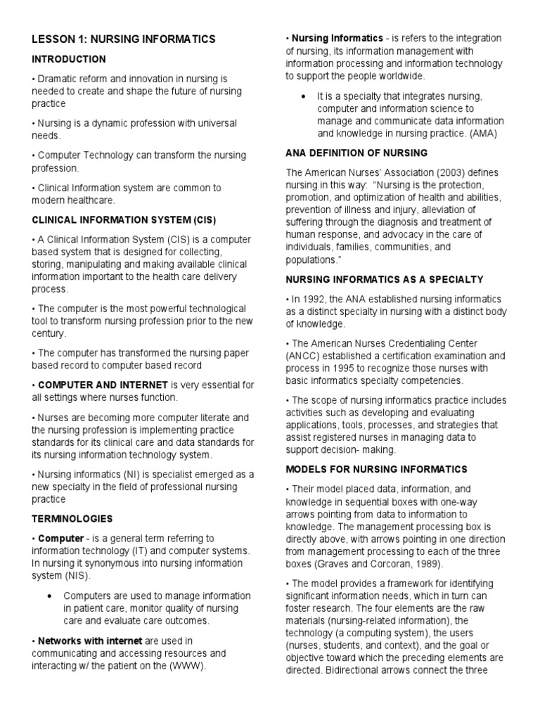 Nursing Informatics: Transforming Practice | PDF | Electronic Health ...