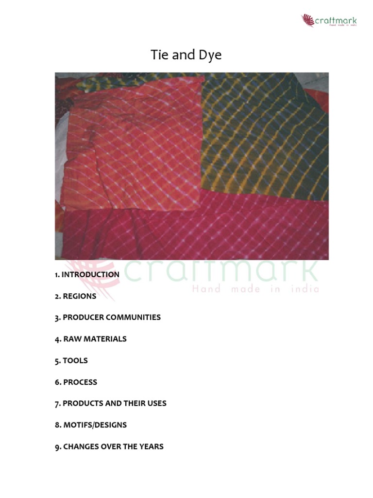 P016 Tie-and-Dye | PDF | Dye | Textiles