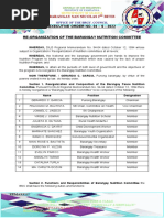 Barangay Nutrition Action Plan | PDF