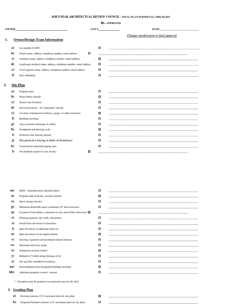 Alc Final Plan Checklist - 5-4-10 | PDF | Wall | Masonry