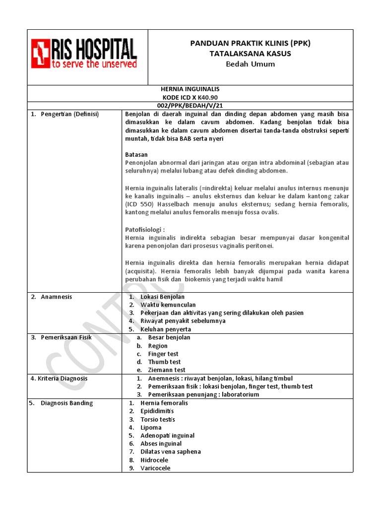 002 PPK Bedah Hernia Inguinalis | PDF