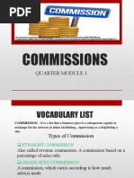 Solving Word Problems Involving Commission | PDF | Percentage | Business