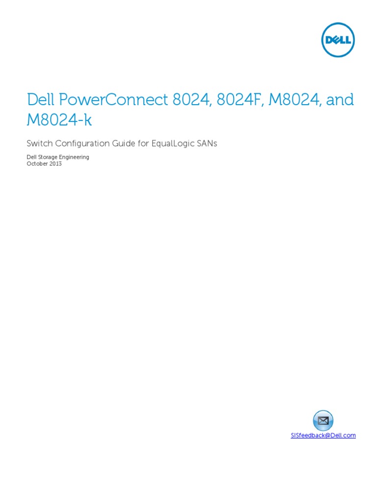 Dell Powerconnect 8024, 8024F, M8024, and M8024-K: Switch Configuration ...
