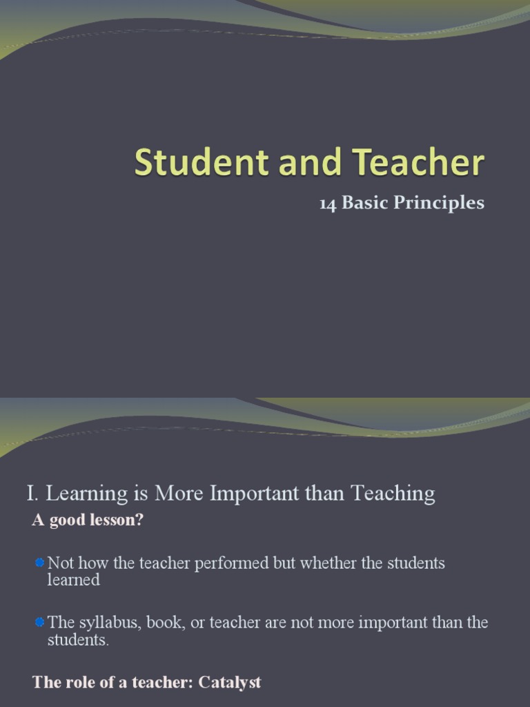 14 Principles for Effective Teaching | PDF | Teachers | Language Education