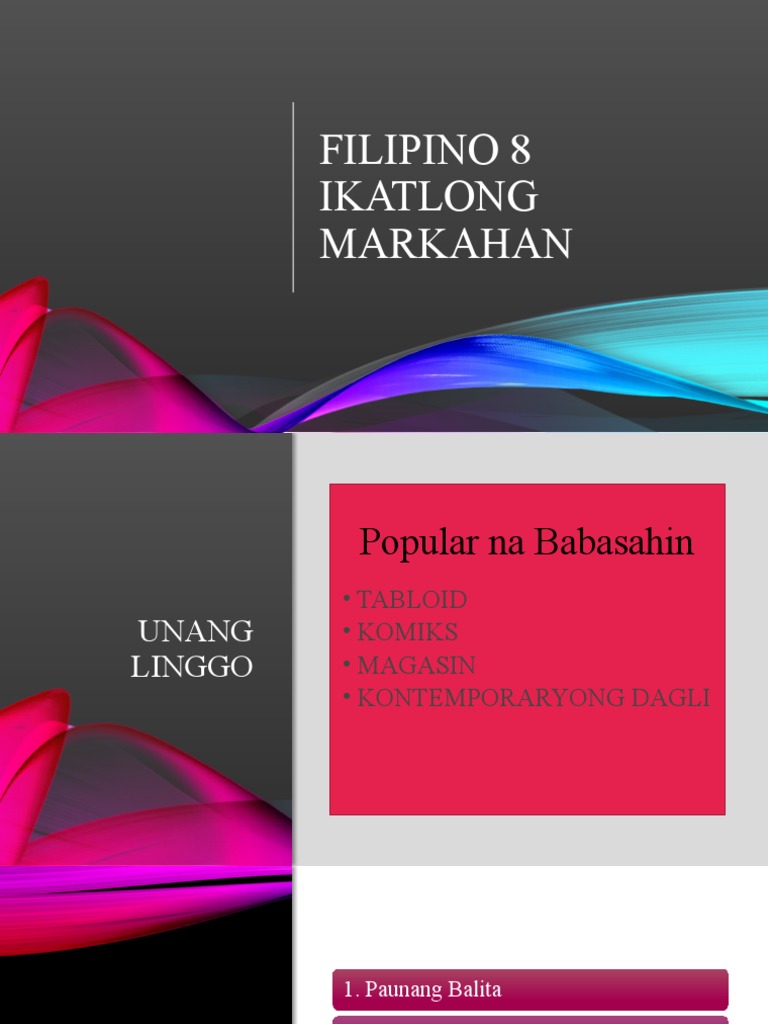 Balik - Aral FIL.8 | PDF