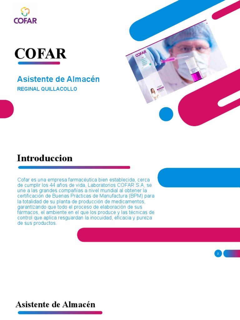 COFAR | PDF | Ciencias de la Salud | Industria farmacéutica