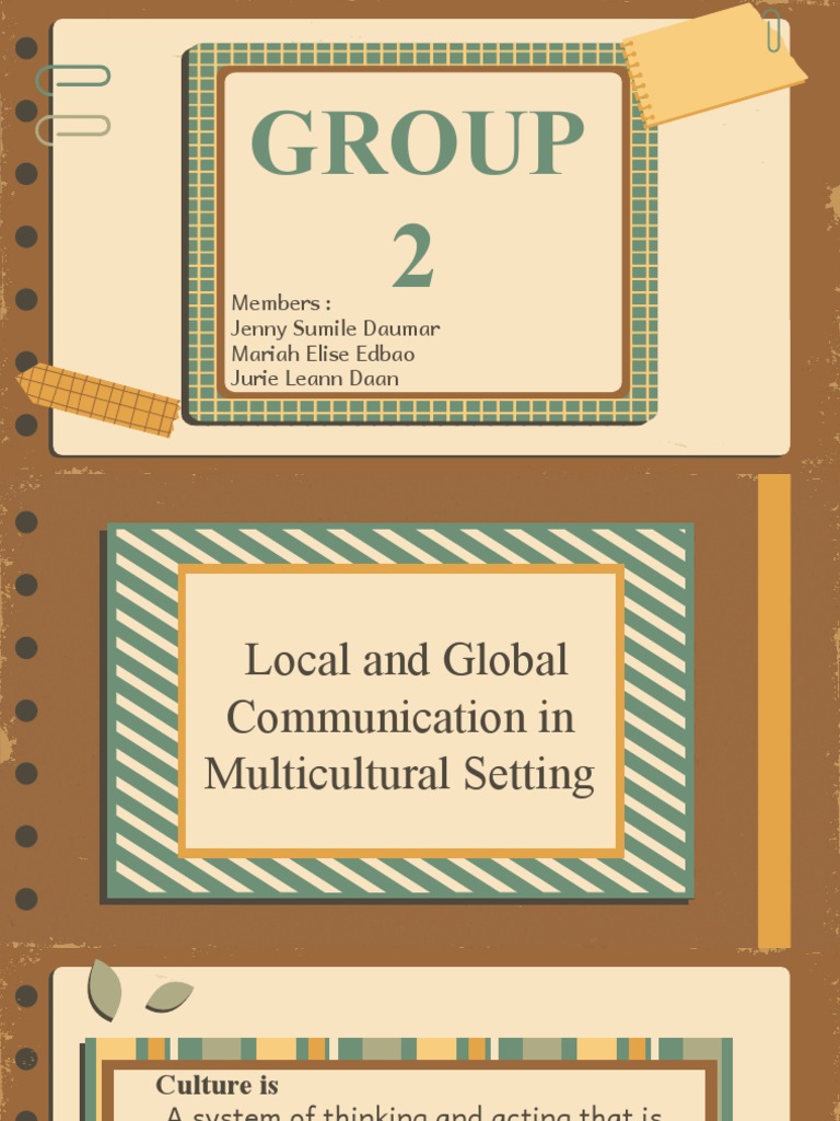 Local and Global Communication in Multicultural Settings | PDF ...