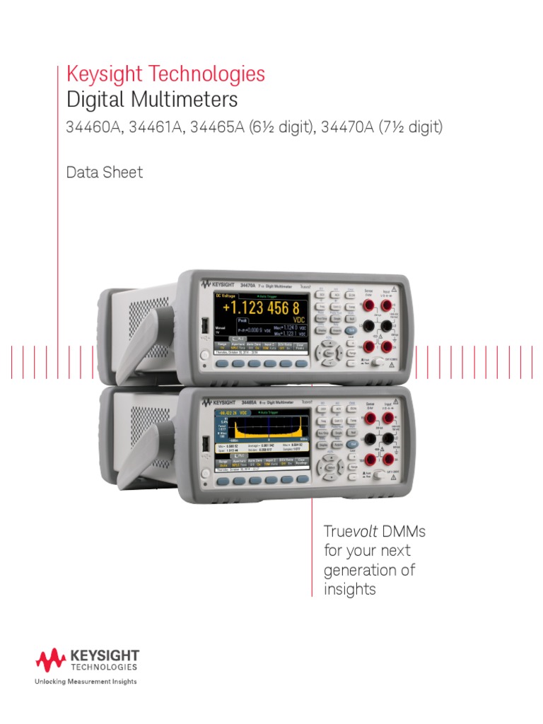 Digital Multimeters: Keysight Technologies | PDF | Root Mean Square ...