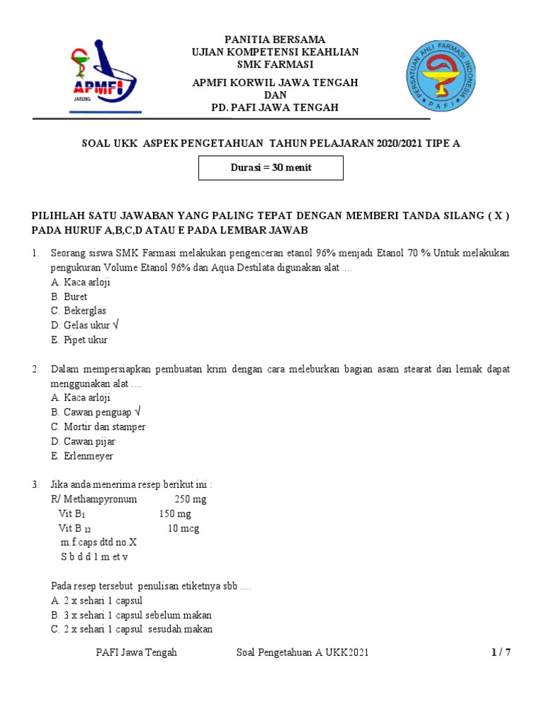 Soal Pengetahuan Type A Ukk 2021 | PDF