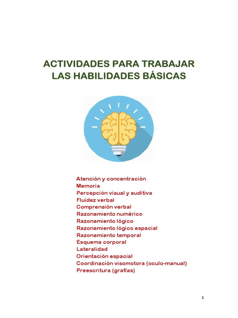 Actividades para Trabajar Las Habilidades Básicas | PDF | Ritmo | Palabra