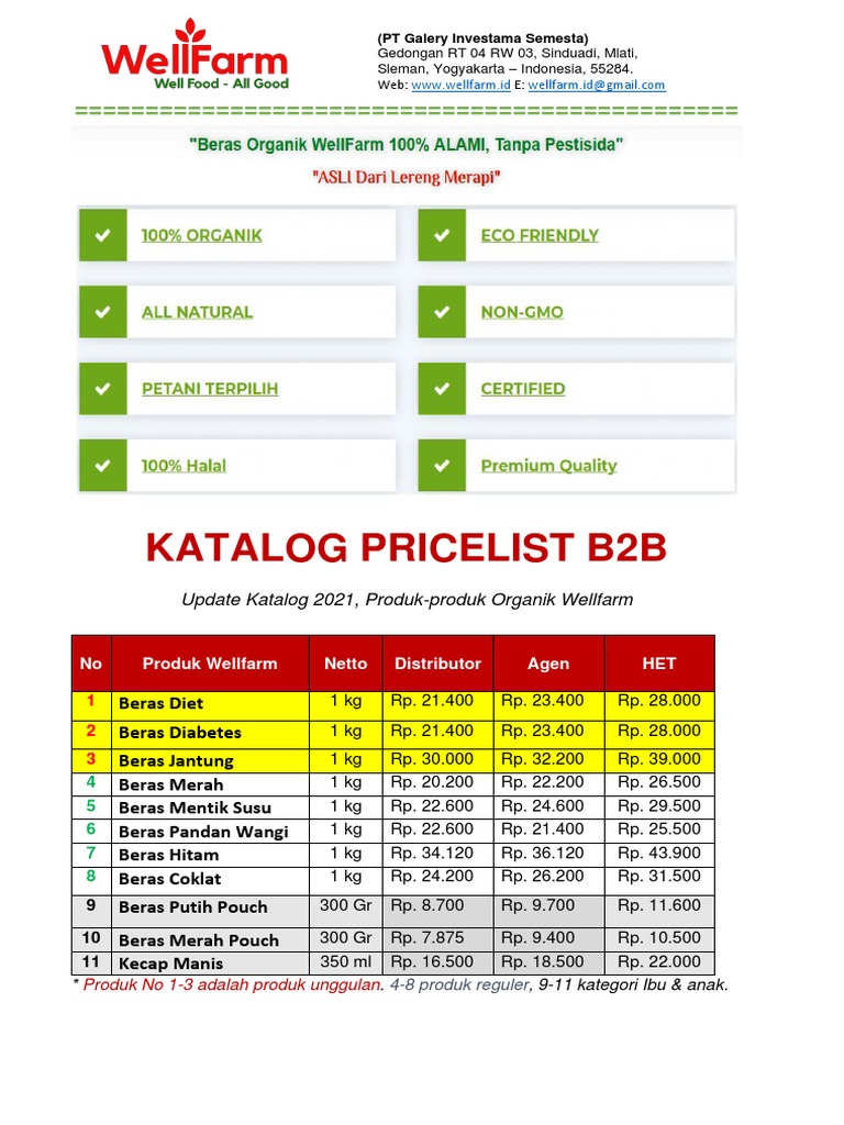 Katalog Pricelist Online Store B2B | PDF