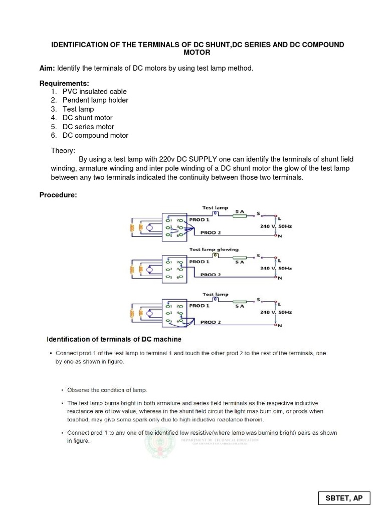 Identification and Testing of DC Motor Components Using Multimeters and ...