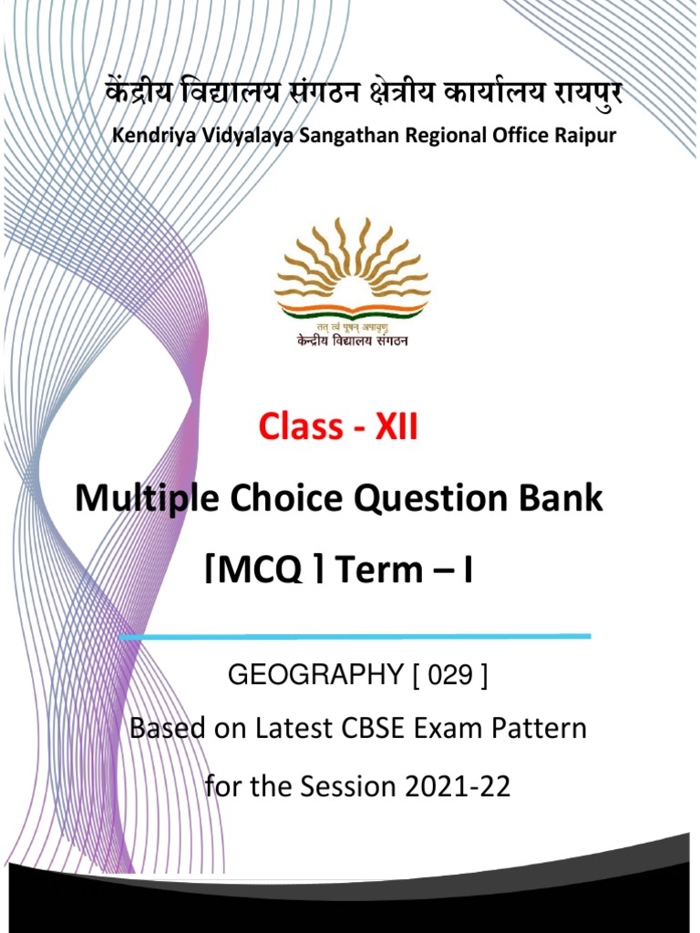 Multiple Choice Question Bank (MCQ) Term - I: Class - XII | PDF | Human ...