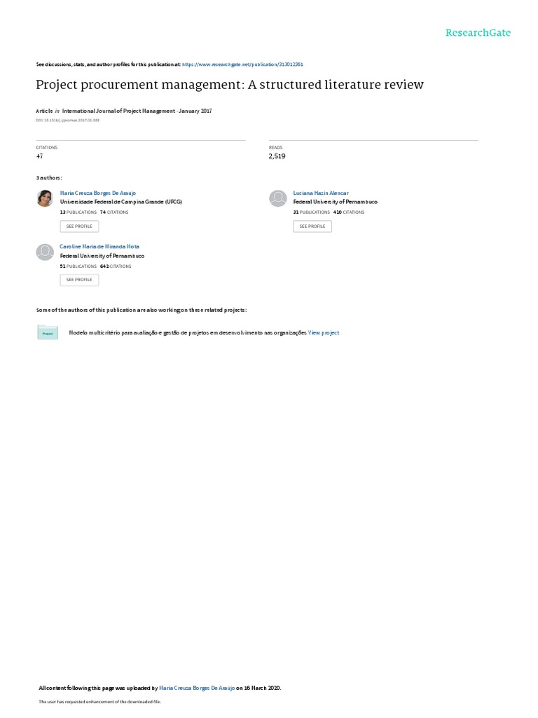Project Procurement Management | PDF | Procurement | Project Management