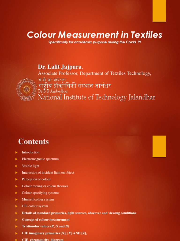 4 Colour and Its Measurement in Textiles | Download Free PDF | Color ...