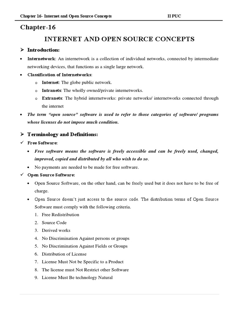 Chapter 16 Internet and Open Source Concepts | Download Free PDF | Internet & Web | World Wide Web