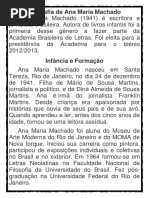 Biografia Ana Maria Machado | PDF