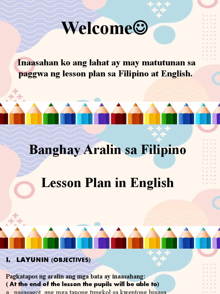 Lesson Plan FILIPINO For Presentation | PDF