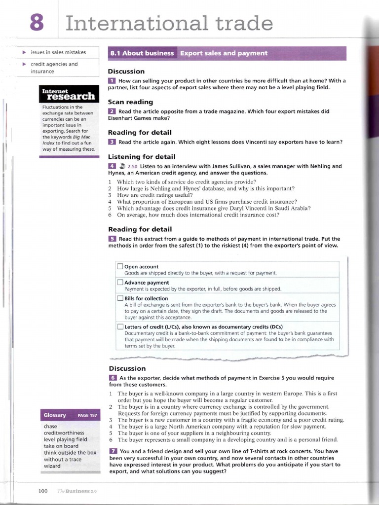 Payment Methods for International Trade | PDF | Credit | Finance ...