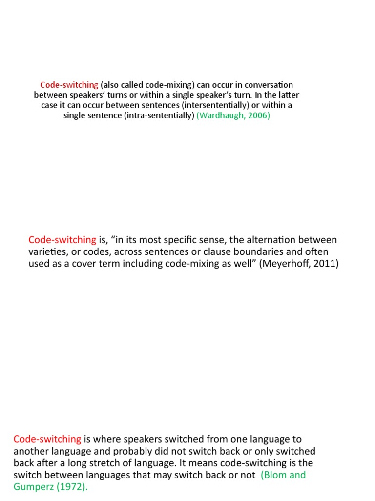 Code Mixing and Code Switching | PDF | Language Arts & Discipline