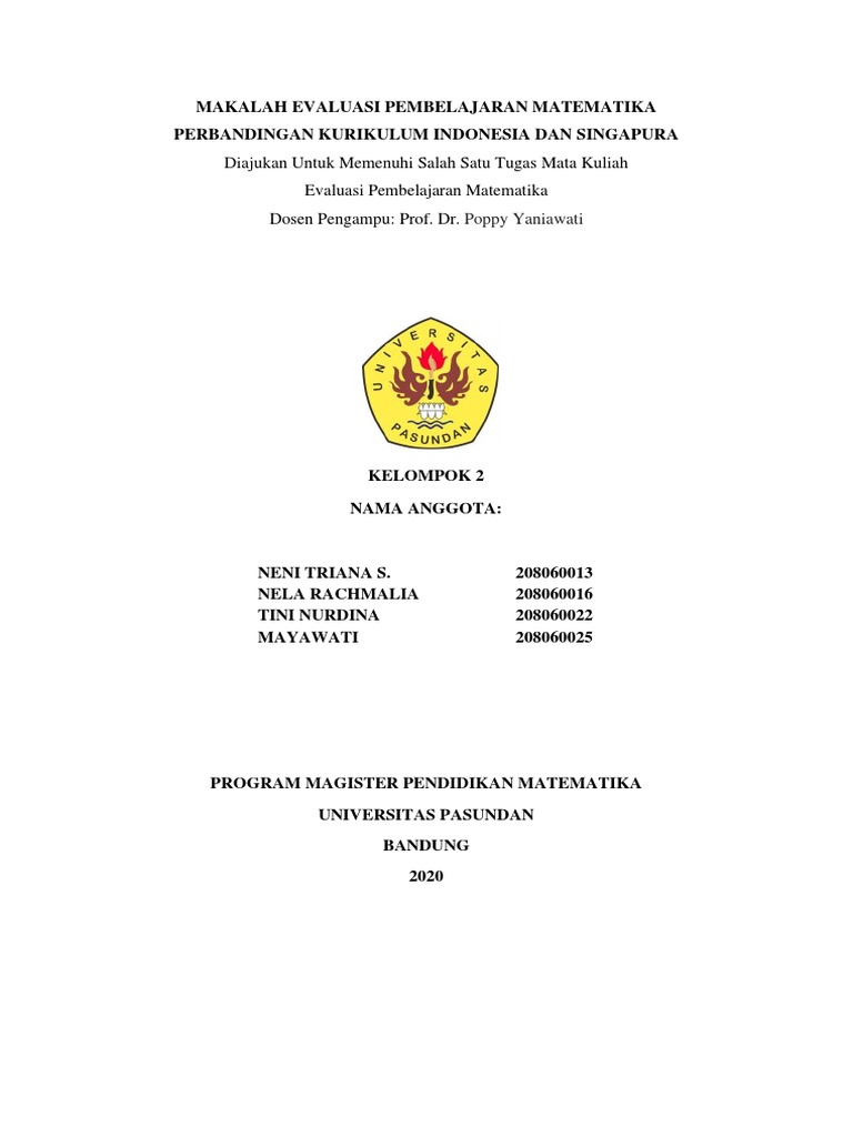 KLP 2 - Perbandingan Kurikulum Di Indonesia Dan Singapura | PDF | Karier & Perkembangan