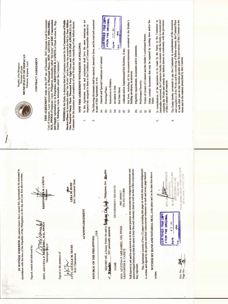 Construction of Public Market (Phase 4) | PDF