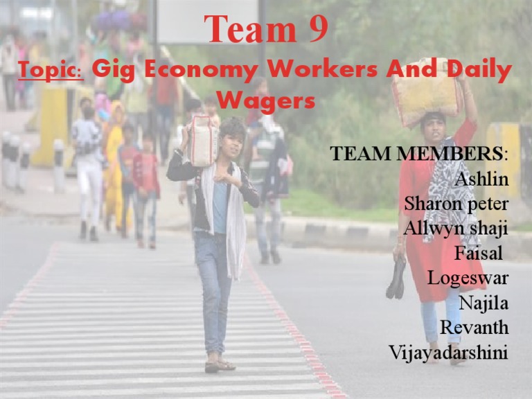 Gig Economy Workers and Daily Wagers: Topic | PDF