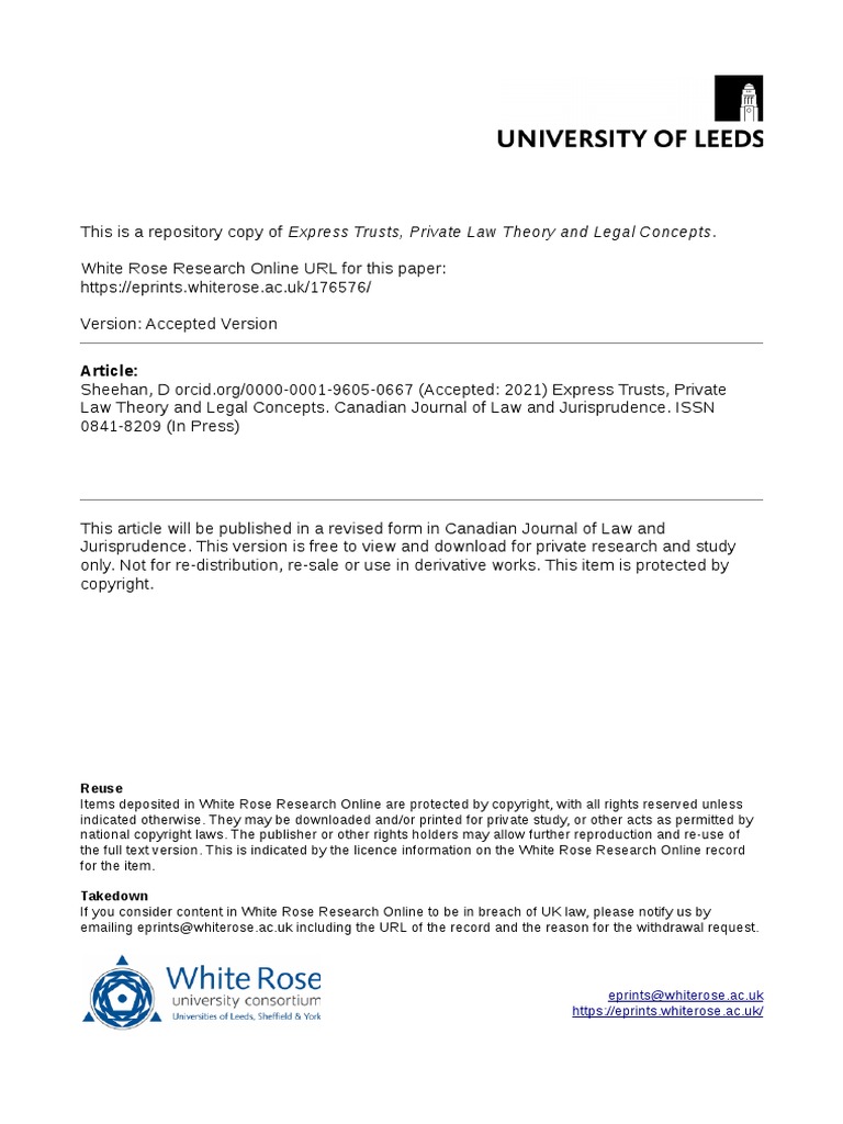 Express Trusts and Legal Concepts | PDF | English Trust Law | Trust Law