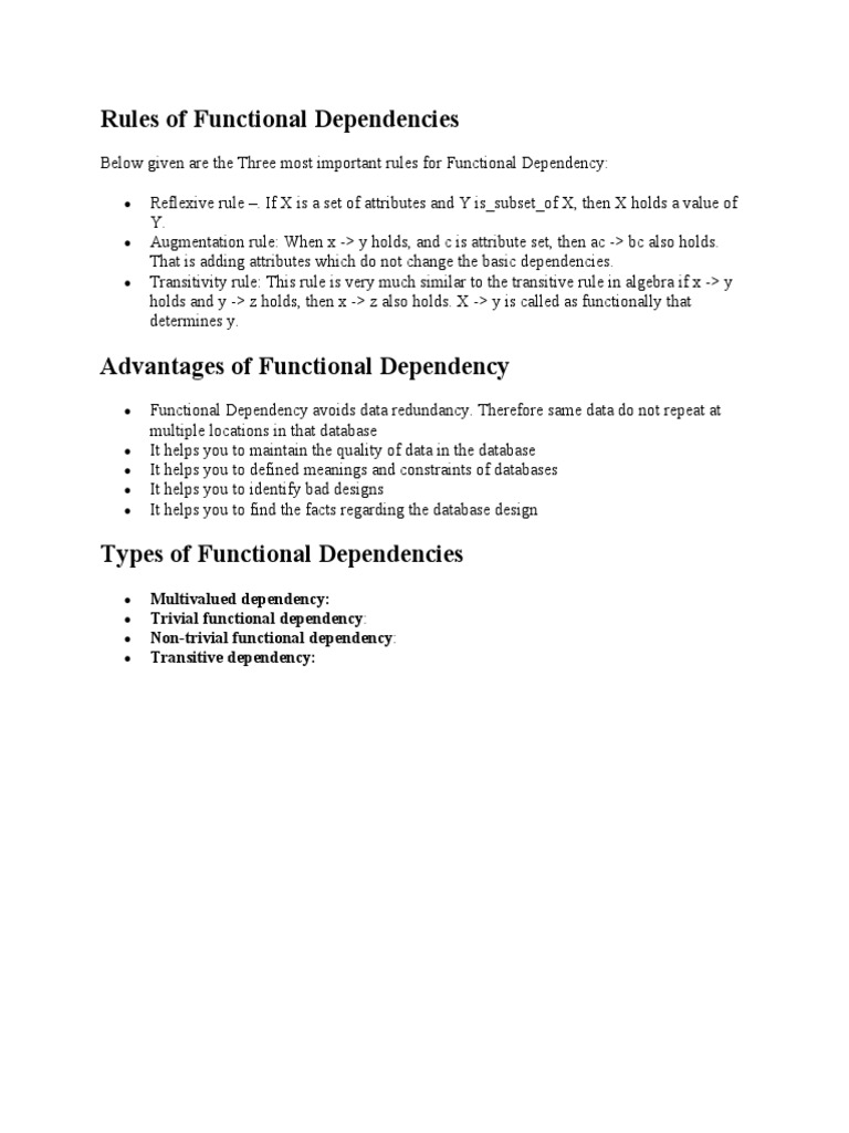 Rules of Functional Dependencies | PDF | Software Design | Information Science