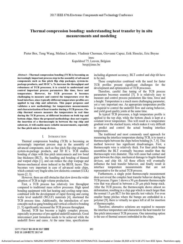 2017-Thermal Compression Bonding Understanding Heat Transfer by in Situ ...