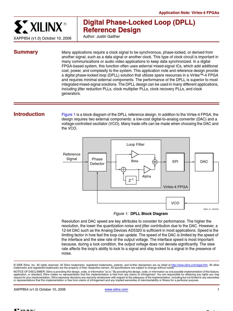 Digital Phase-Locked Loop (DPLL) (Xilinx) | PDF | Detector (Radio ...