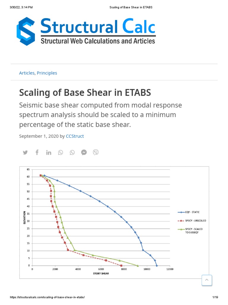 Scaling of Base Shear in ETABS | PDF | Mechanics | Applied And ...