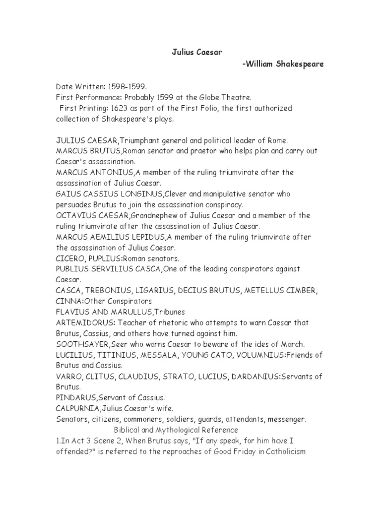 Shakespeare's Julius Caesar | PDF | Dionysus | Julius Caesar