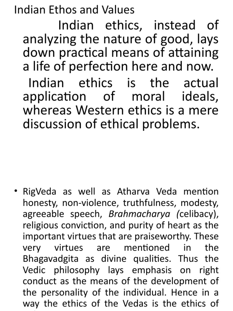 Indiaan Ethics and Values | PDF | Vedas | Noble Eightfold Path