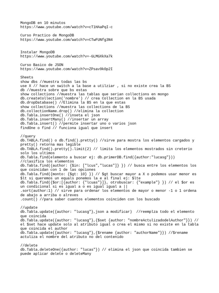 Curso Mongodb | PDF