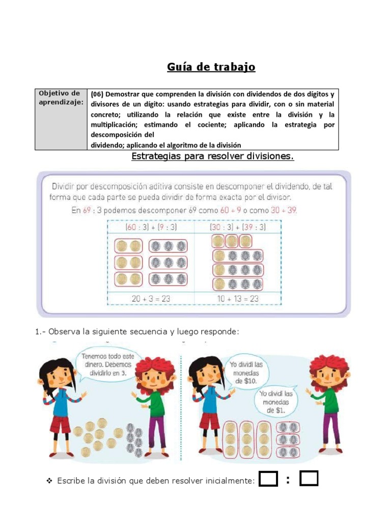 Estrategias de División para Niños | PDF | División (Matemáticas ...