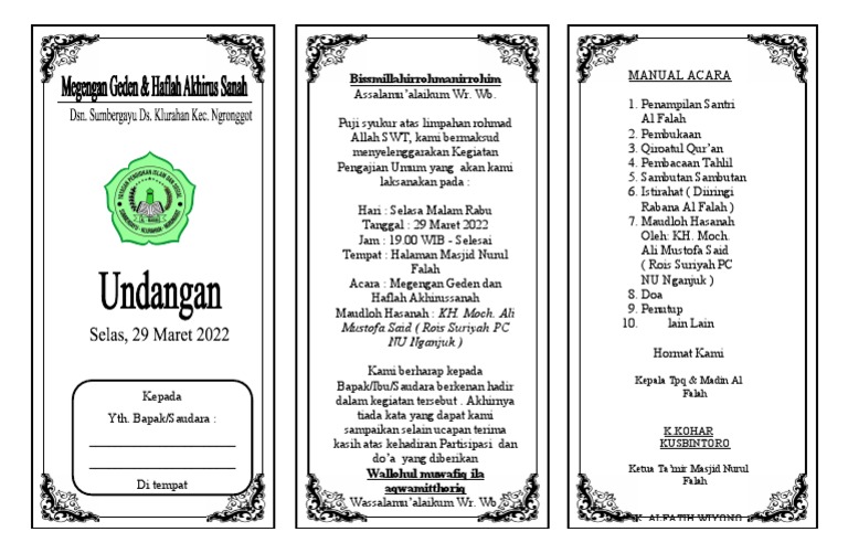 Undangan Haflah | PDF
