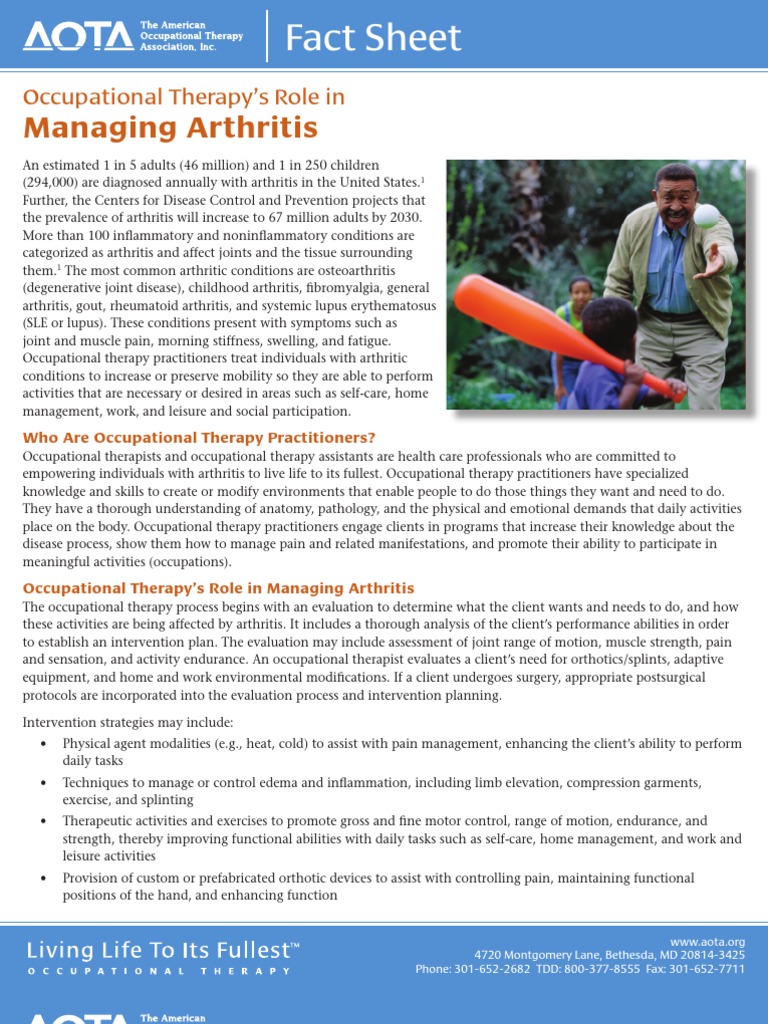 Occupational Therapy's Role in Managing Arthritis | PDF | Arthritis ...