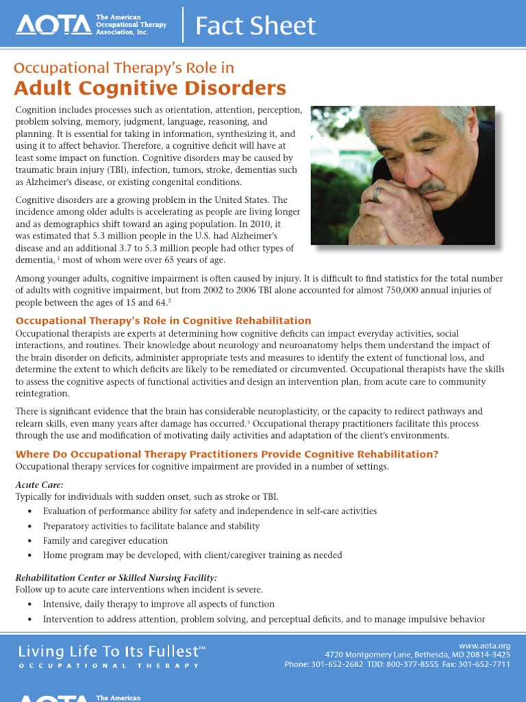 Occupational Therapy's Role in Adult Cognitive Disorders | PDF ...
