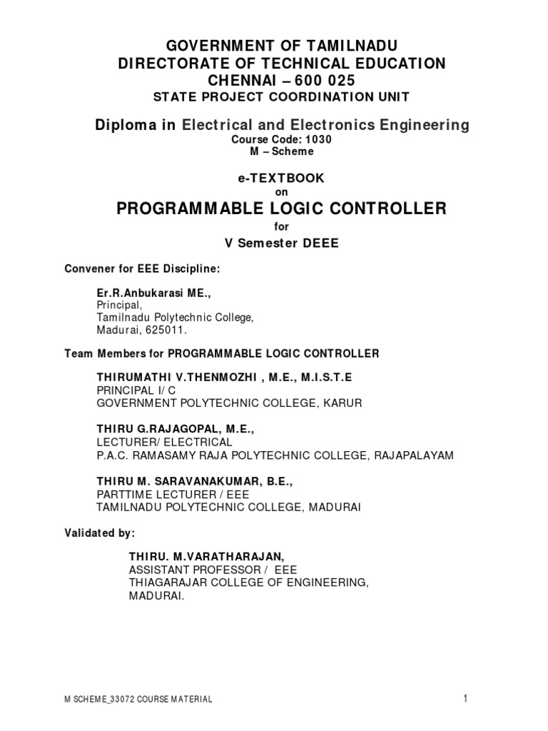 Plc E Textbook On Programmable Logic Controller Pdf Programmable Logic Controller Analogue