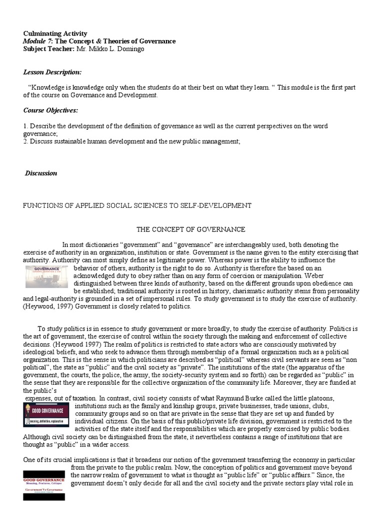 Understanding Governance Definitions | PDF | Governance | Power (Social ...