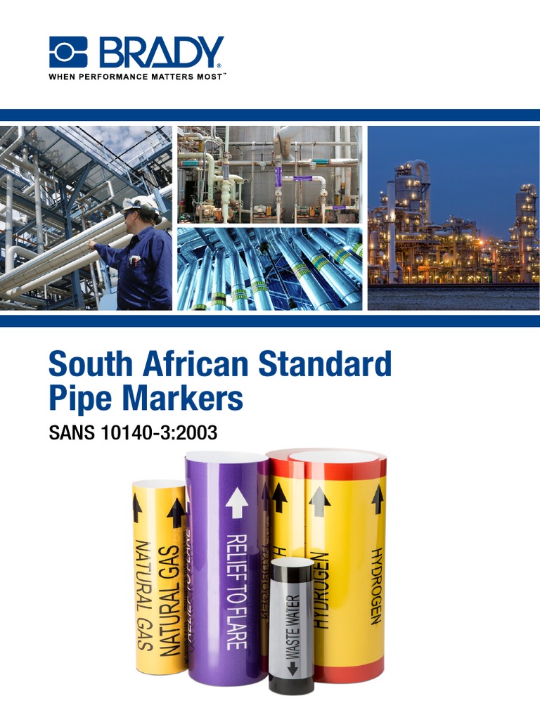 SANS 10140 South-African - Standard - Pipe - Markers - Brochure ...